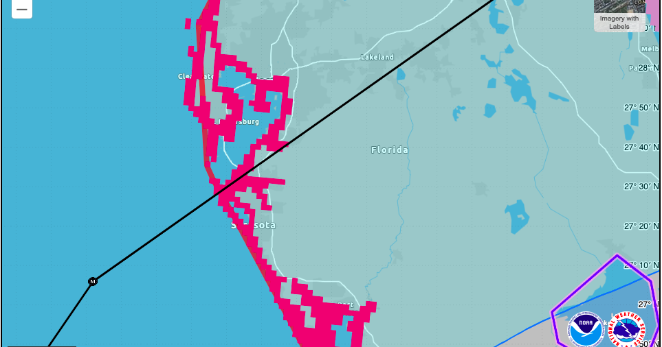 Hurricane Milton’s projected path shifts slightly south | Meteorology ...