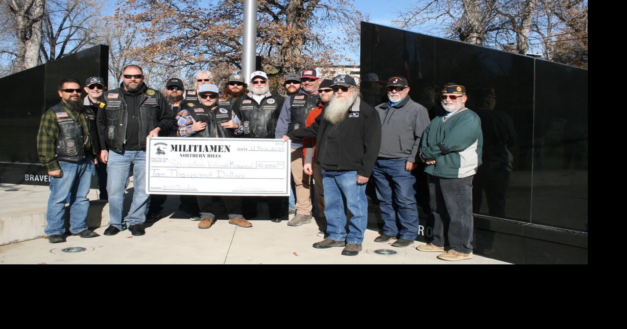 Militiamen Veterans make $10K donation to Spearfish Veterans Monument ...