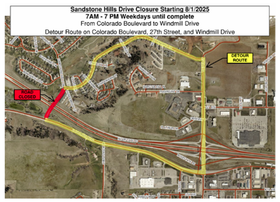 Pavement repair to close Sandstone Hills Drive, starting Friday | Local ...