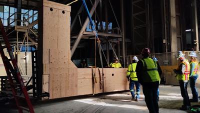 Practice makes perfect SURF rigging crews test wooden model L-beam ...
