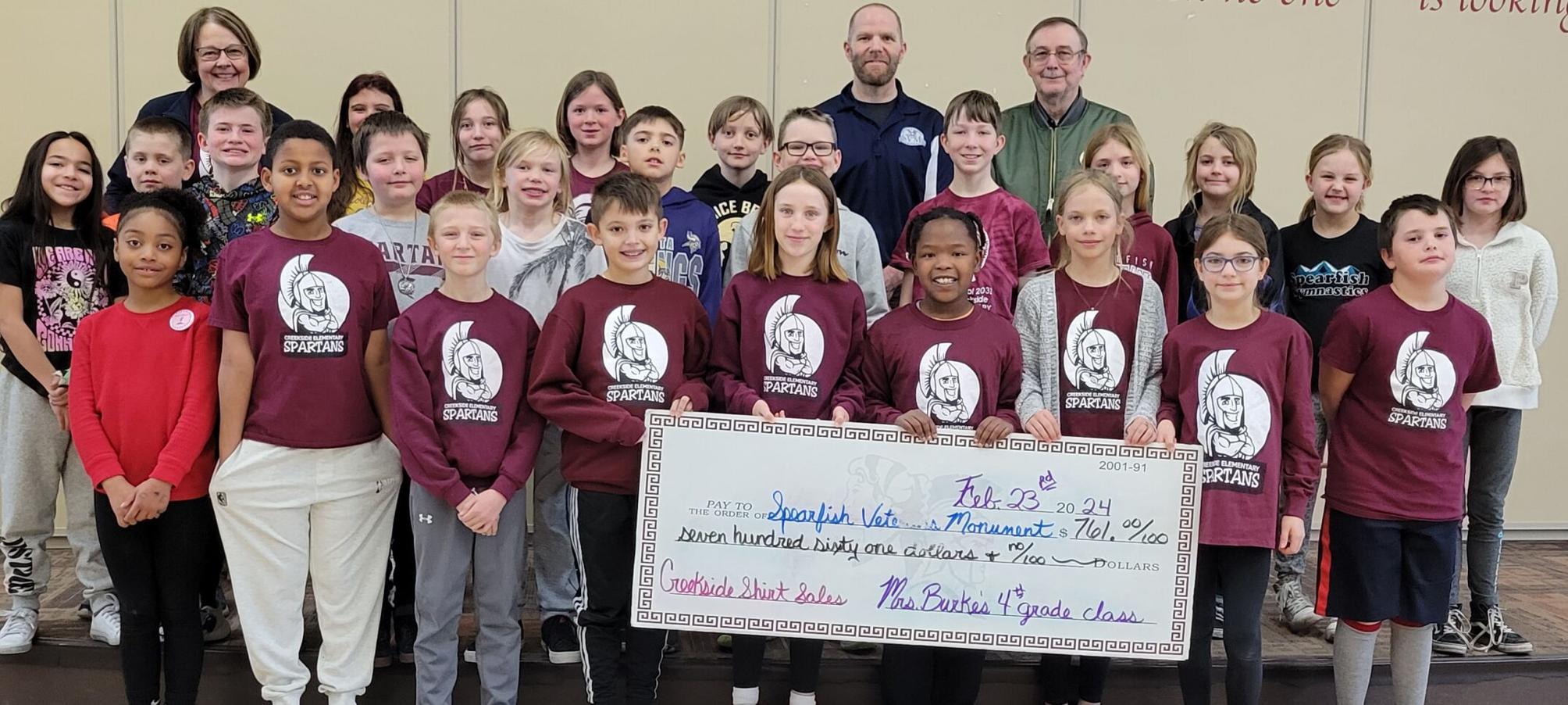 Creekside Elementary students raise funds for Spearfish Veterans ...