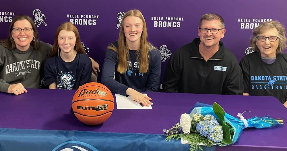 Lily Nore signs to play basketball at Dakota State | Local Sports ...