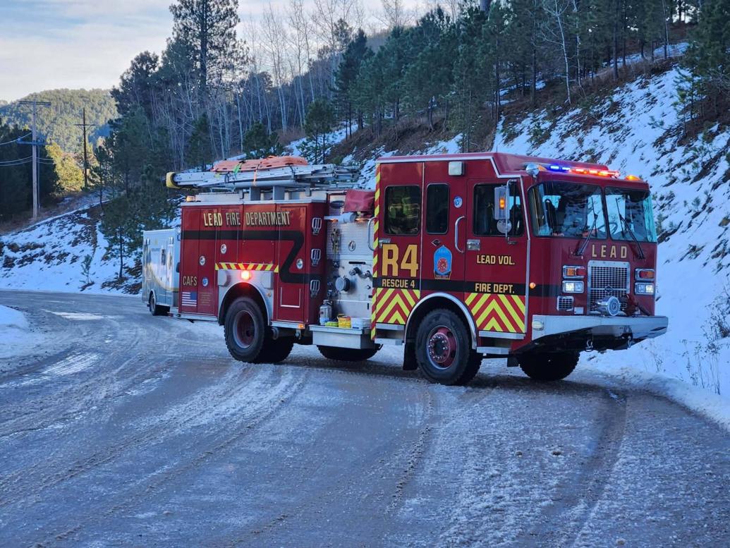 Lead Fire Department reminds drivers to be aware of icy conditions ...