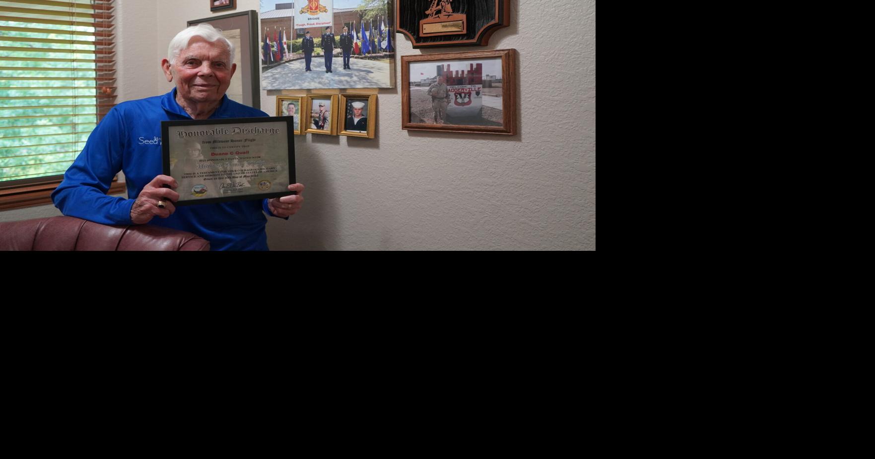 Quail celebrates honor flight recognizing his 28 years of military ...
