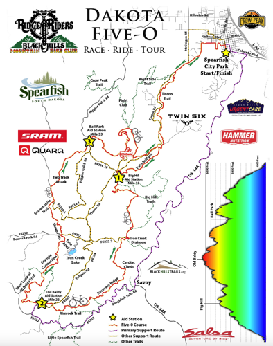 Dakota Five-O Race map | Local Sports | bhpioneer.com