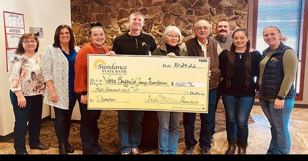 Sundance State Bank donates to Vore Buffalo Jump Foundation | Local ...