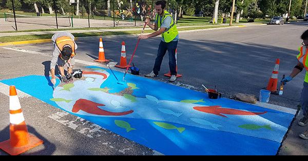 Fish-themed crosswalk visible in Spearfish | Local News | bhpioneer.com