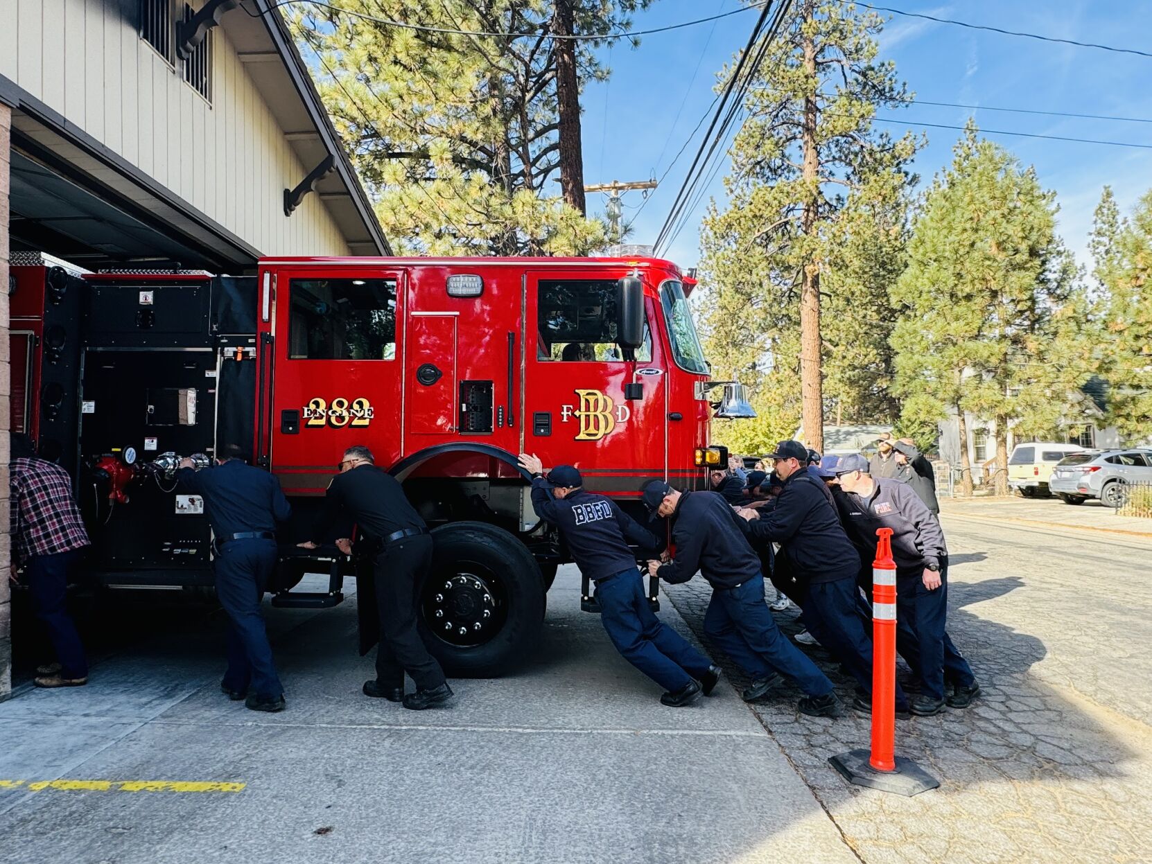 Big Bear Fire Department celebrates new engine with push-in ceremony ...