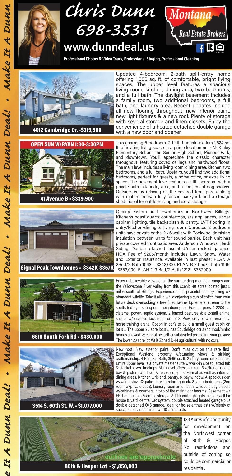 MONTANA REAL ESTATE BROKERS - Ad from 2026-01-25