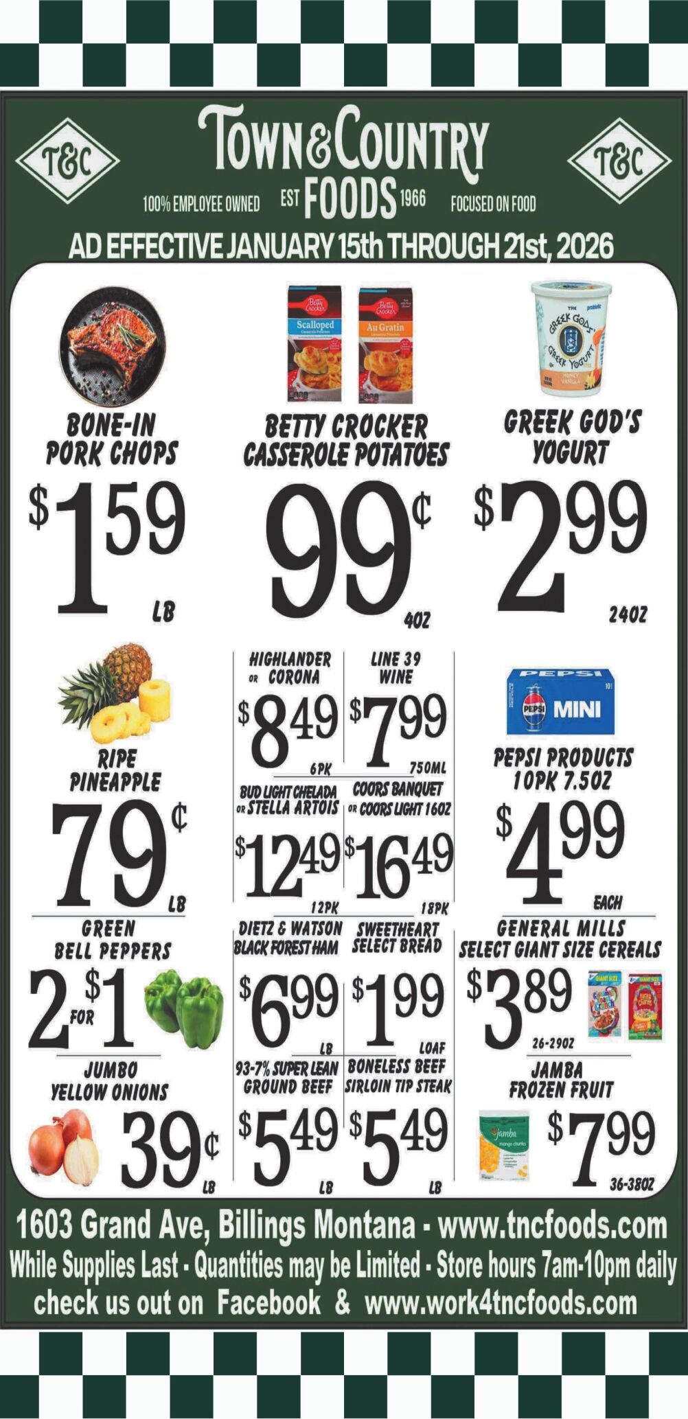 Town & Country Foods Billings - Ad from 2026-01-15