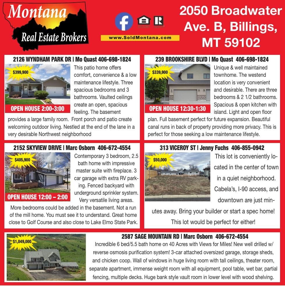 MONTANA REAL ESTATE BROKERS - Ad from 2026-06-14