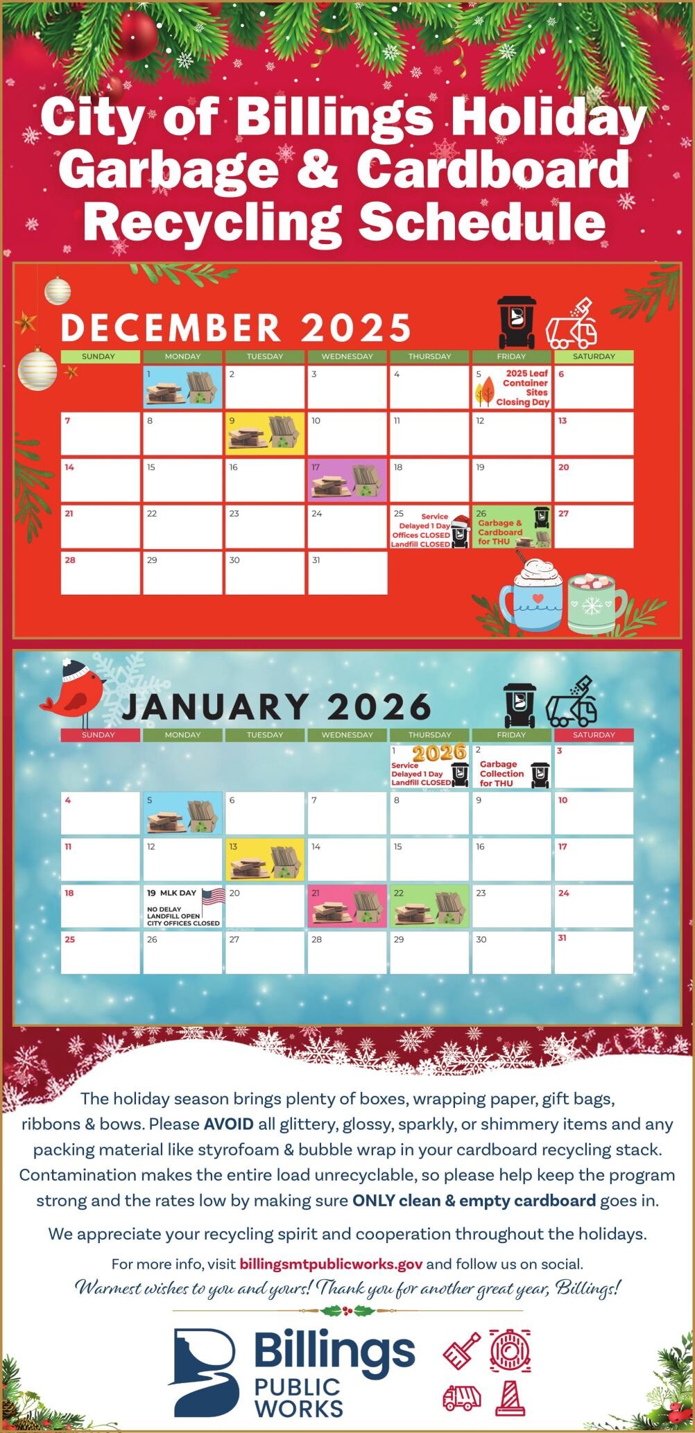 City of Billings, Public Works - Ad from 2025-12-21