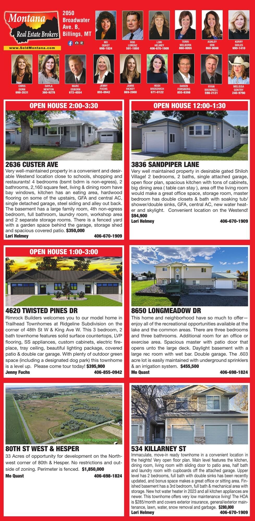 MONTANA REAL ESTATE BROKERS - Ad from 2026-01-11