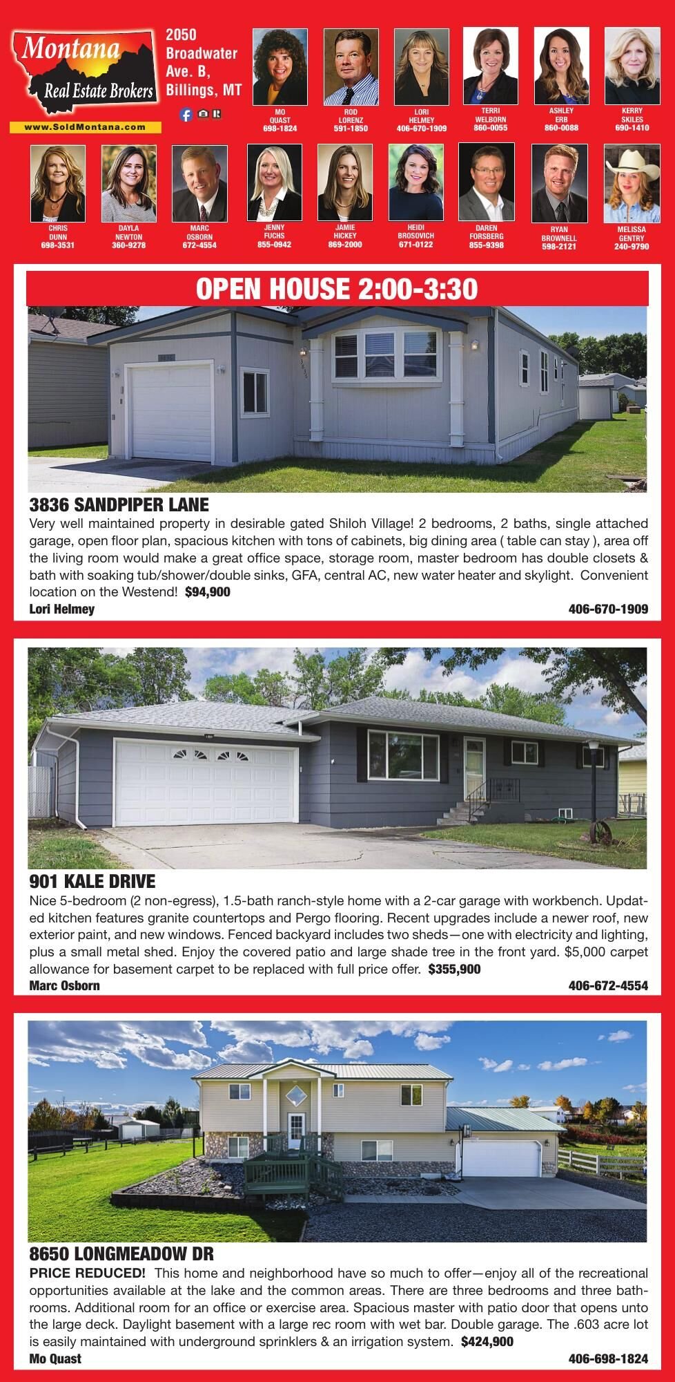 MONTANA REAL ESTATE BROKERS - Ad from 2026-01-25