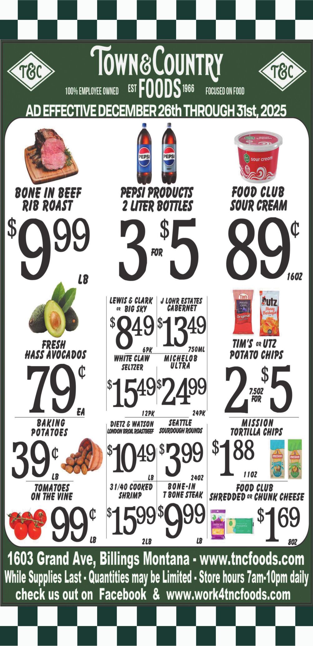 Town & Country Foods Billings - Ad from 2025-12-26