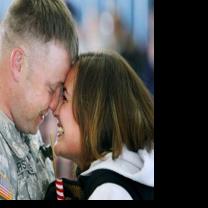 Loved ones gather at Casper airport to welcome home Guard troops
