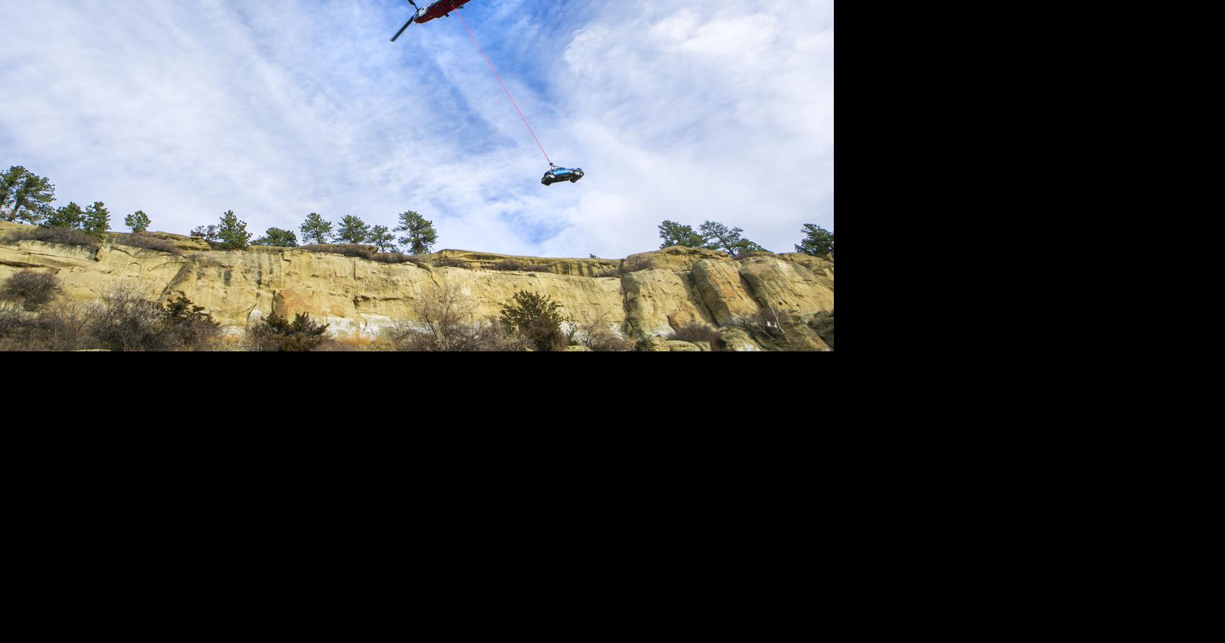 Photos: Truck airlifted from Rims crash site