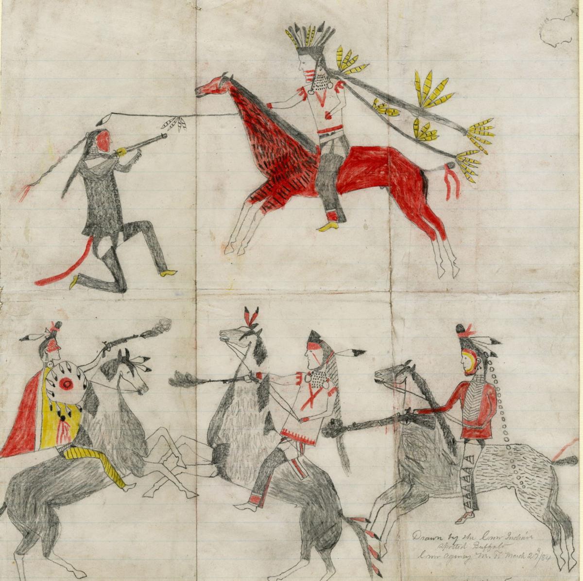Ledger drawings go on display at Bair Museum in Martinsdale