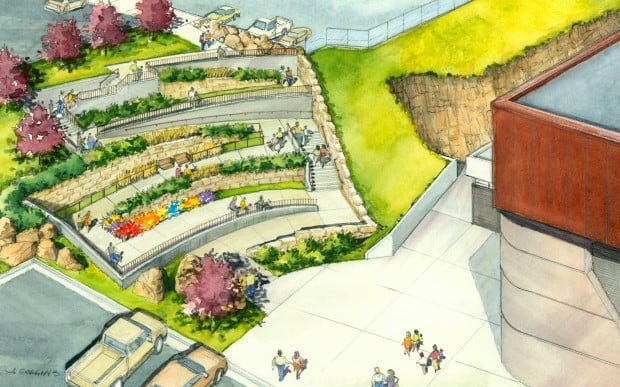 Step by step: New walkway for arena gets off on the right foot