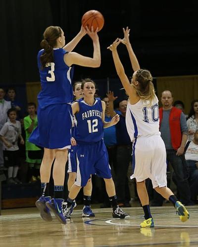 Jill Barta pulls up and hits a long 3-pointer