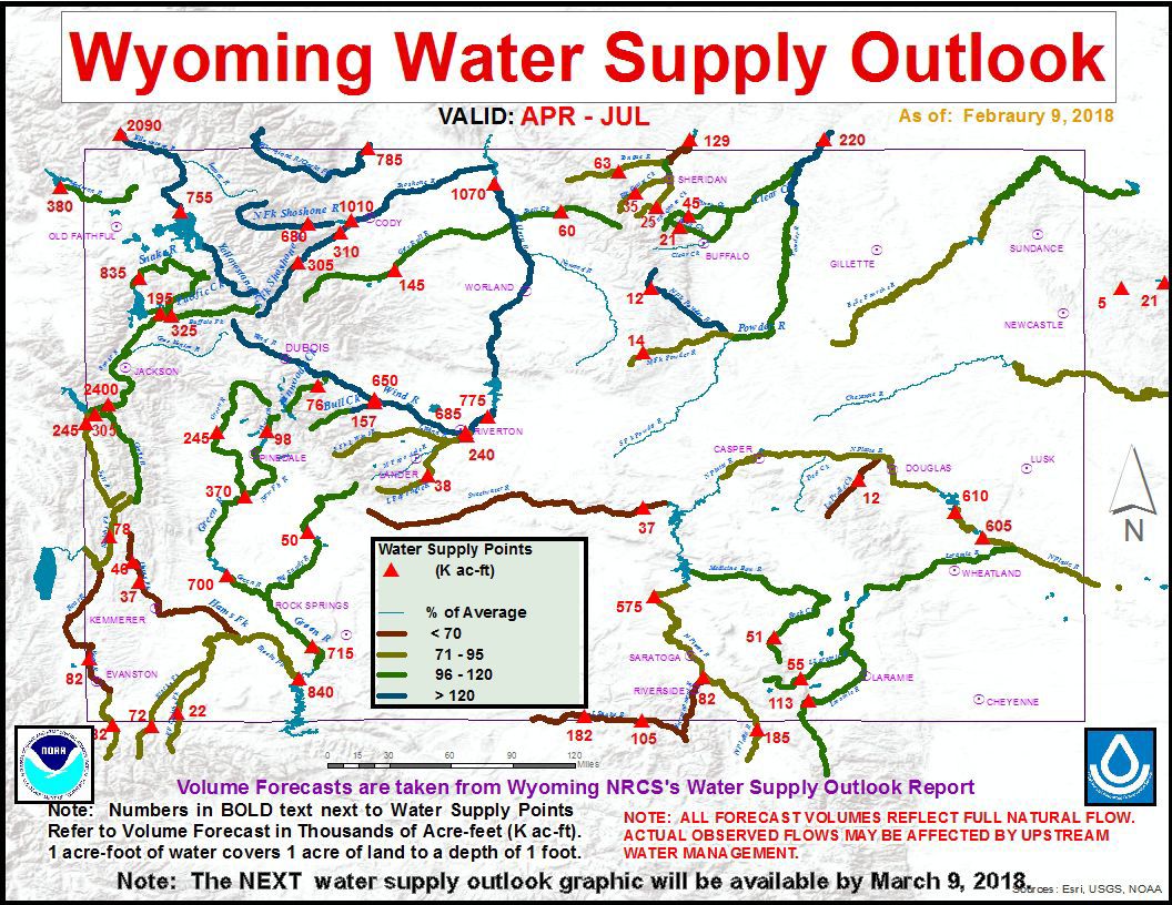 NOAA: Wyoming precipitation in January near average