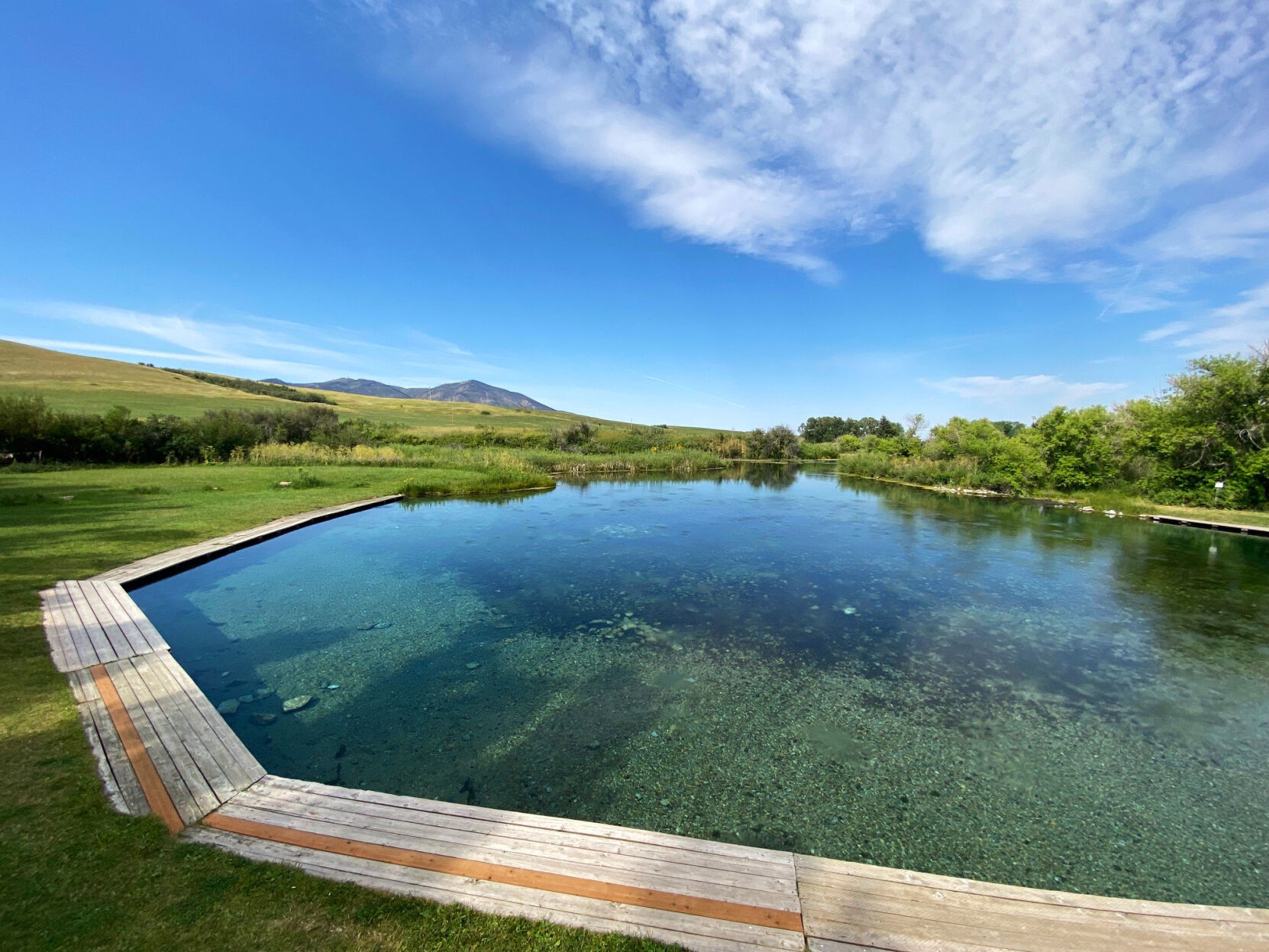 Gigantic Warm Springs northwest of Lewistown is cool pool