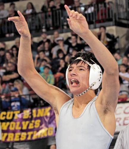 Senior's Tyger Frye celebrates