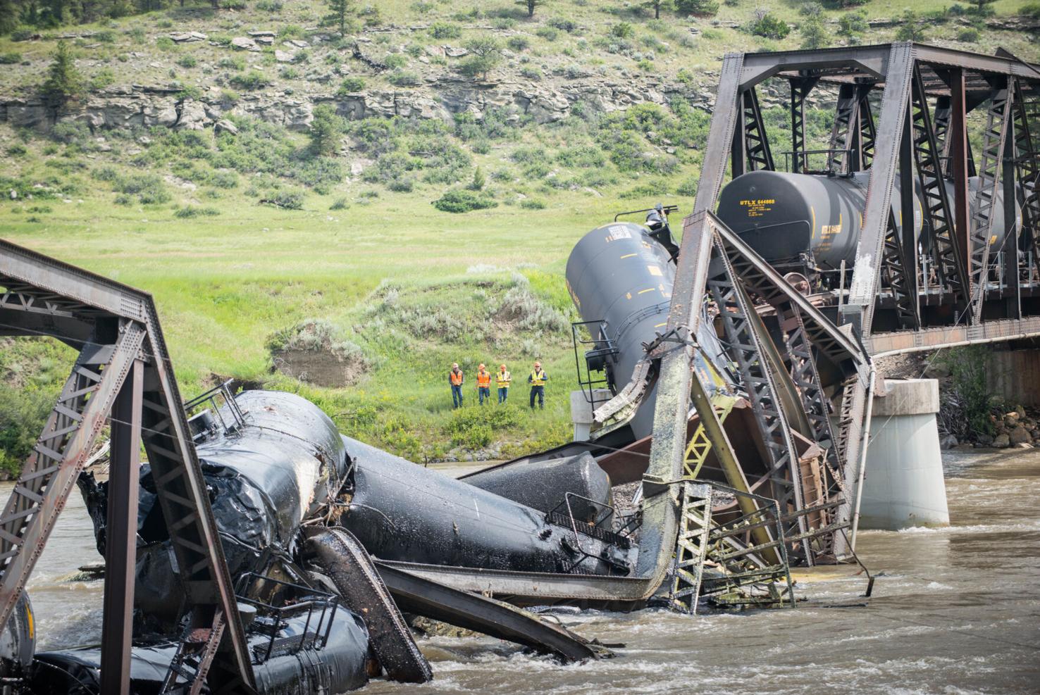 Train falls into river when bridge collapses near Columbus