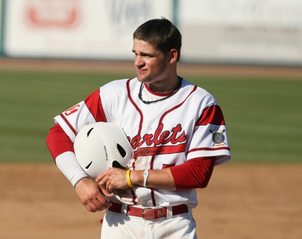 In the Black: Scarlets center fielder Justin Black at the top of his ...