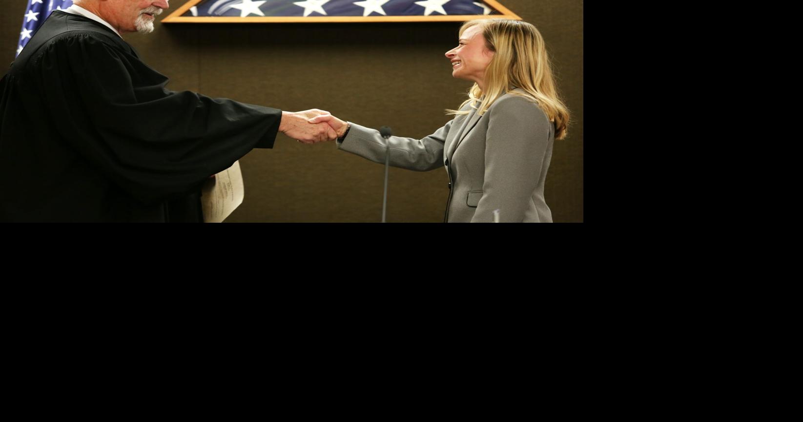 New Justice of the Peace sworn in by same judge who presided over her ...