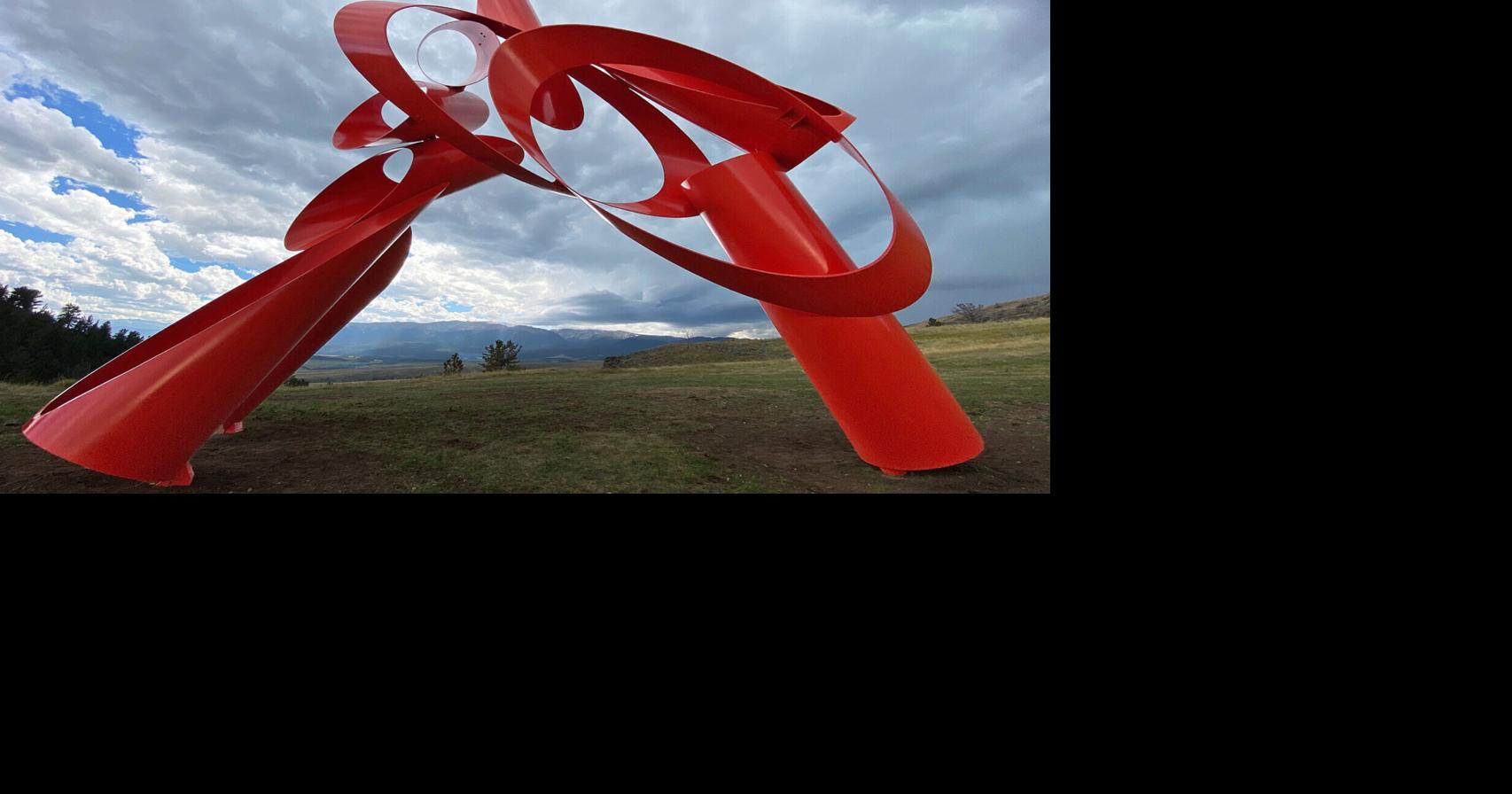 Newest Tippet Rise sculpture frames Beartooth Mountains
