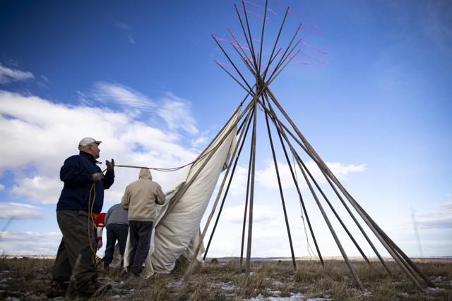 Rock teepee ring memorial on Billings Rims continues to grow