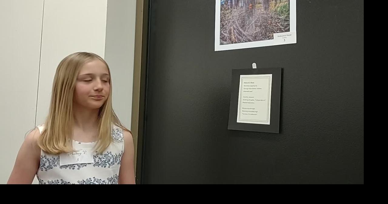 Quest Program student Aubrey Volf presents phototography and poetry at silent auction