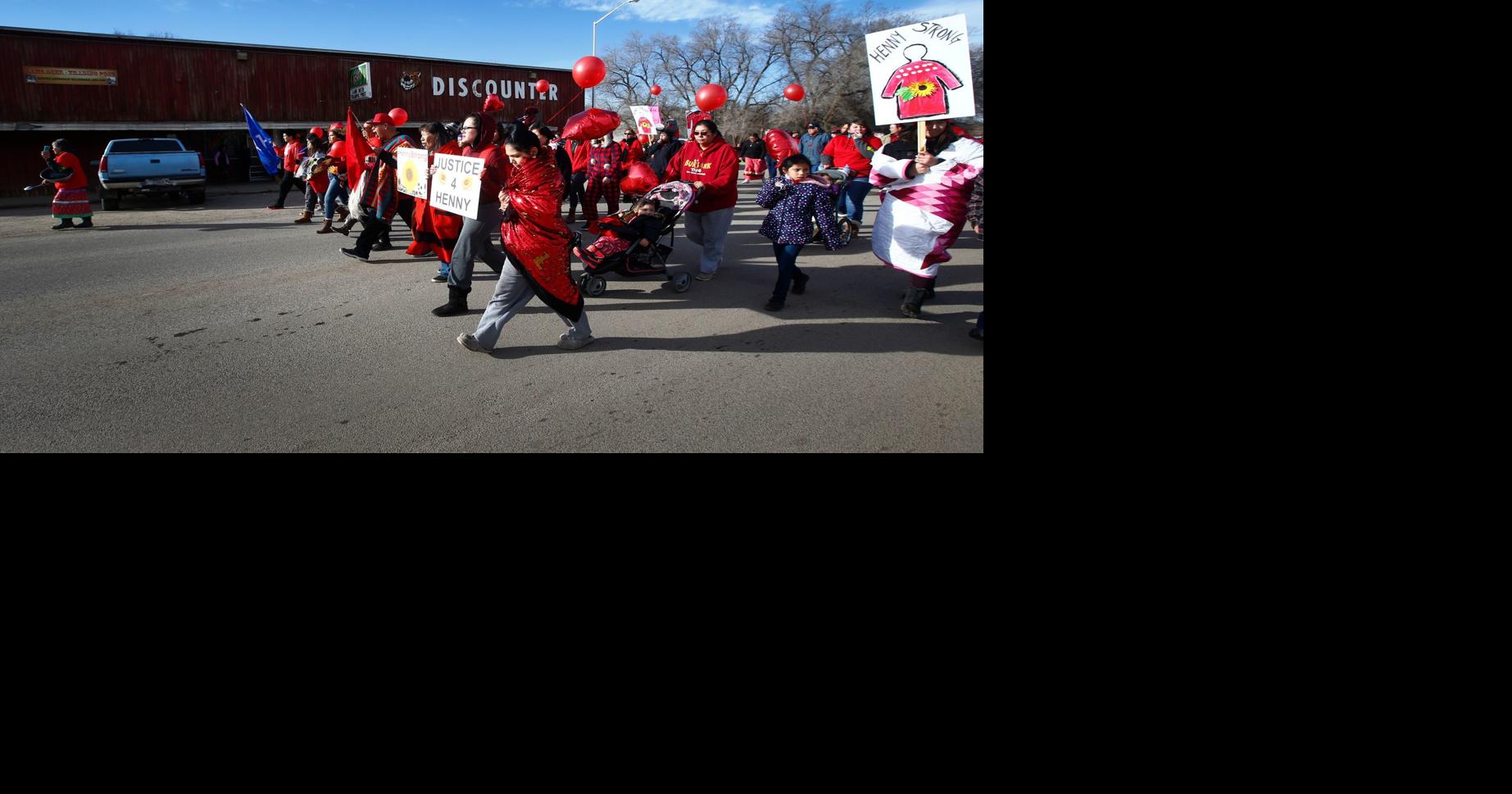 Photos: Friends, family of Henny Scott march through Lame Deer on her ...