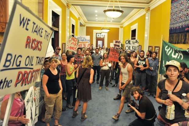 Protesters swarm capital over tar sands, megaloads