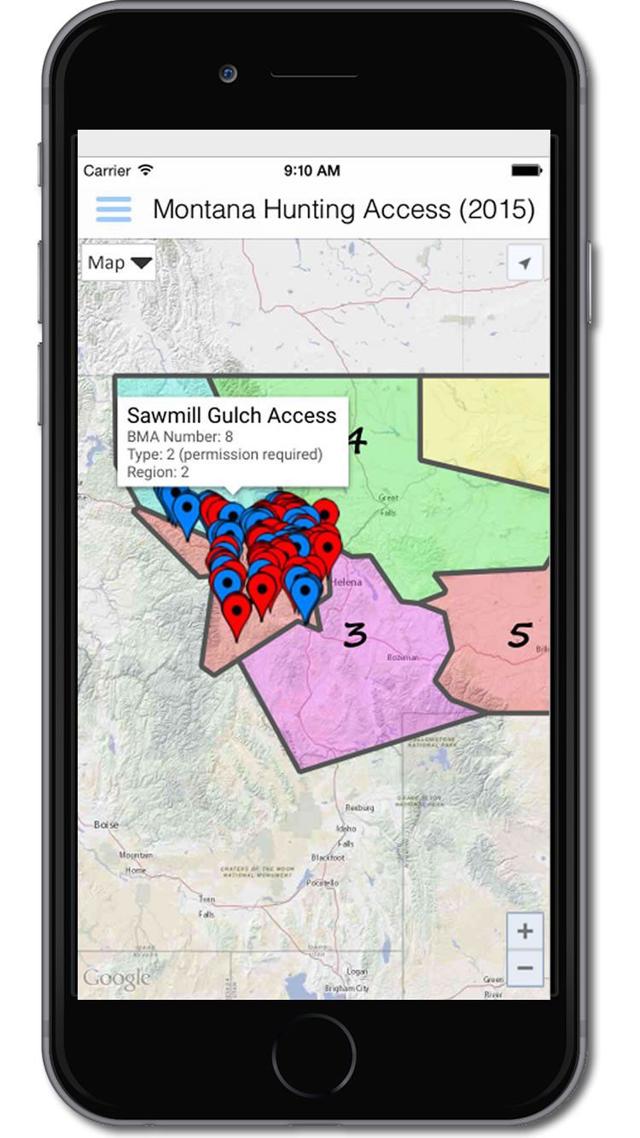 New cellphone app maps Montana Block Management Areas