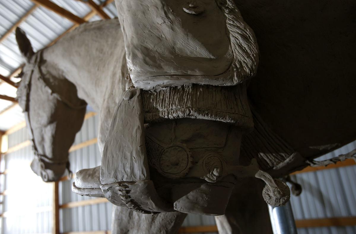 Photos: 'Teddy Blue' Abbott monument takes shape in Roundup