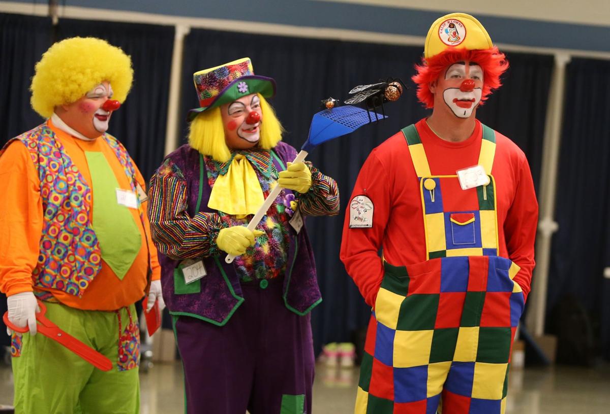 At clown conference, competition for laughs from kids, judges