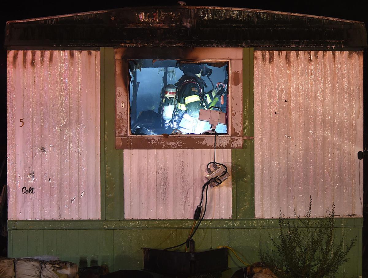 Photo: Fire burns mobile home on Jackson Street