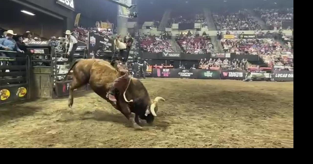 Six bull riders in slo-mo from PBR's Unleash the Beast event in Billings