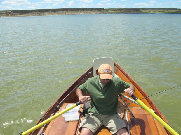 Out of place: Fly-fishing river boat takes a spin-fishing lake trip