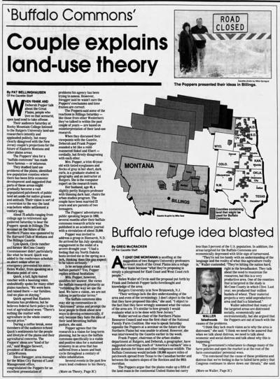 Poppers to speak at MSU about Buffalo Commons theory