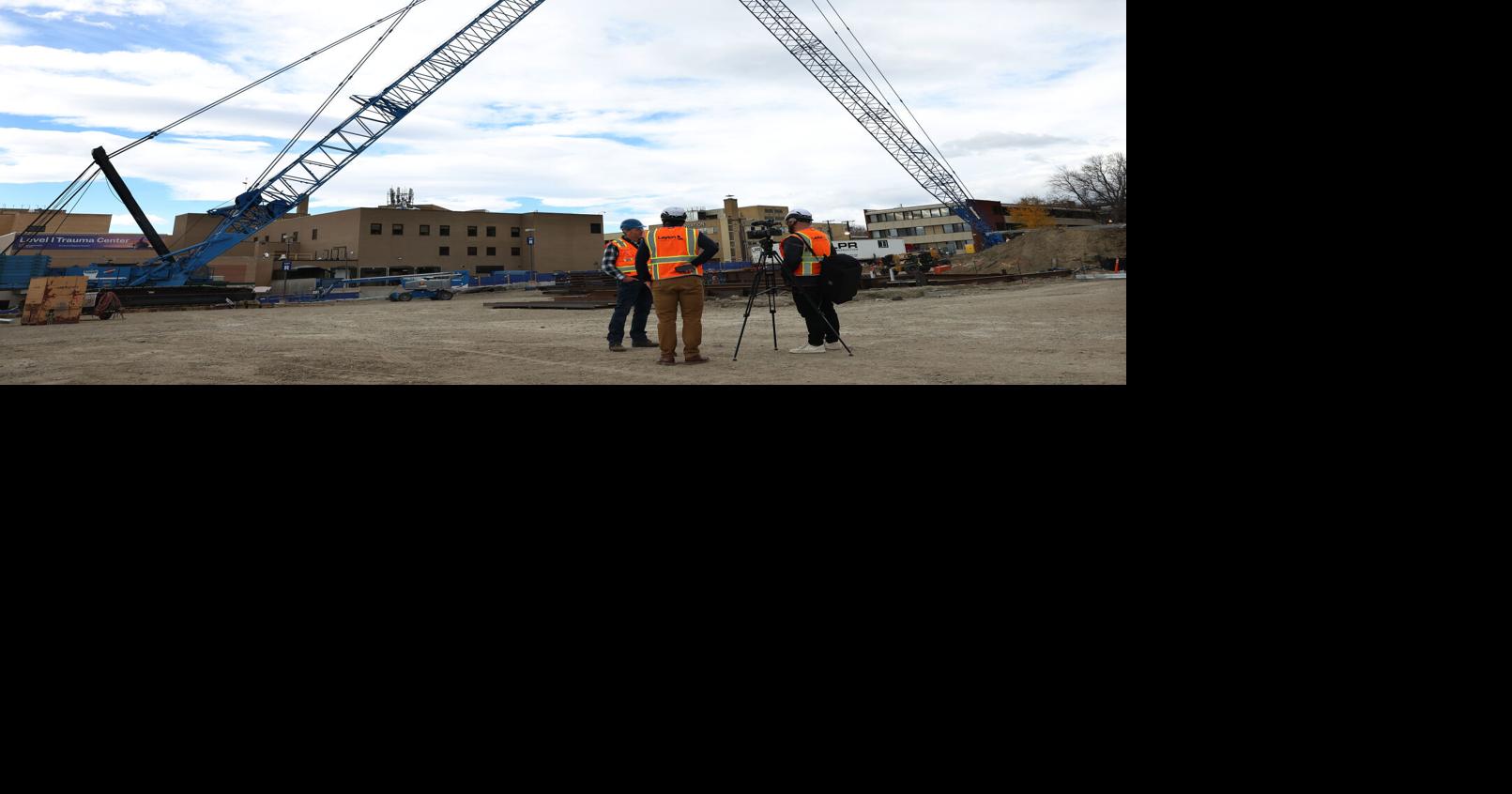 Cranes arrive in Billings for St. Vincent hospital project