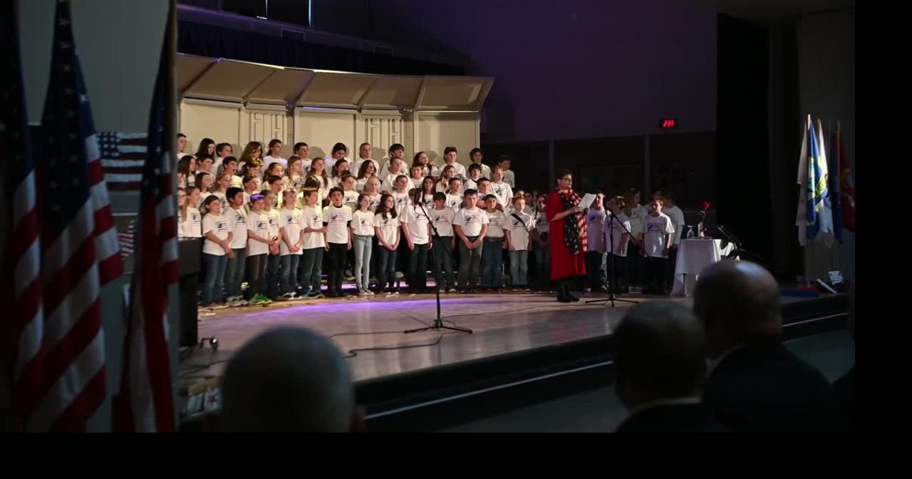 USS Billings Gold Crew Commanding Officer Brett Seeley speaks during ...