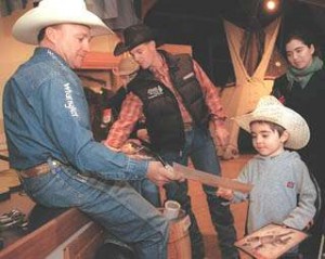 Young rodeo fans meet heroes