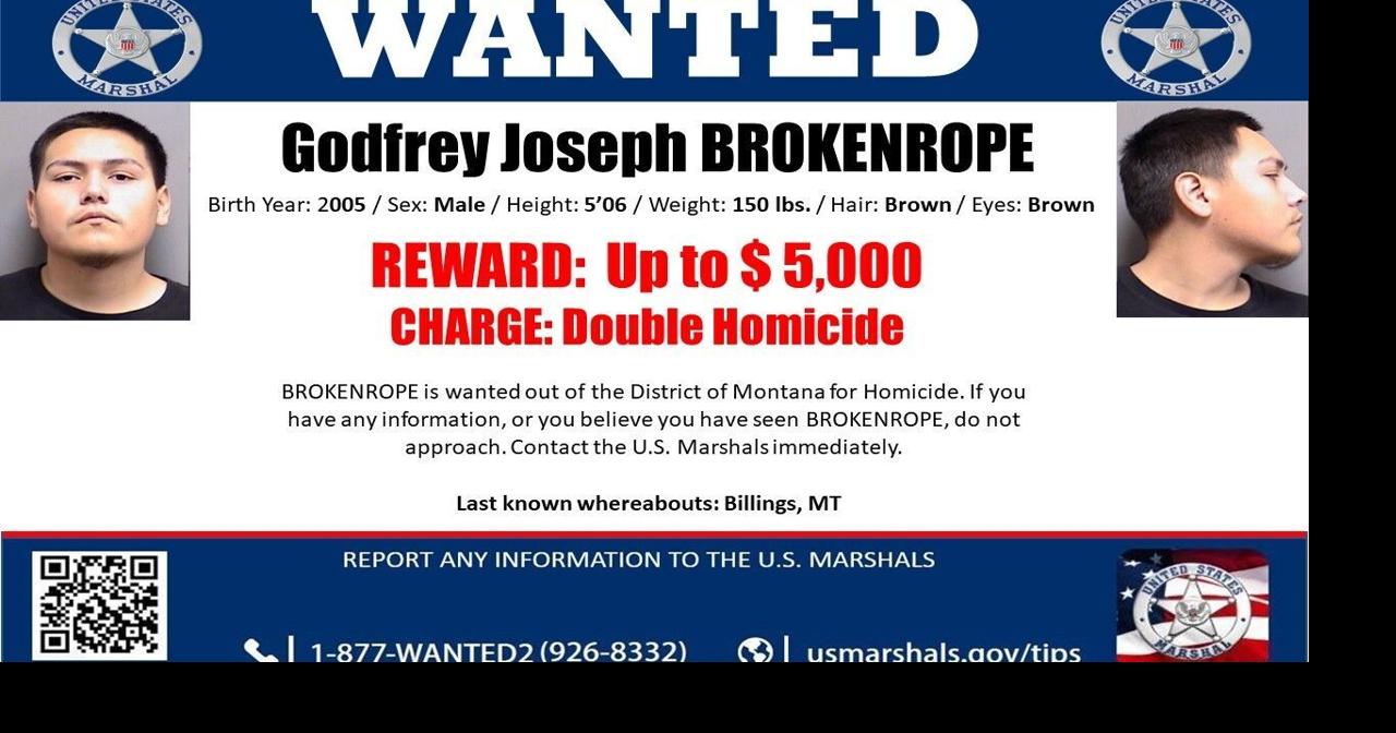 Billings murder suspect Godfrey Brokenrope arrested in chase