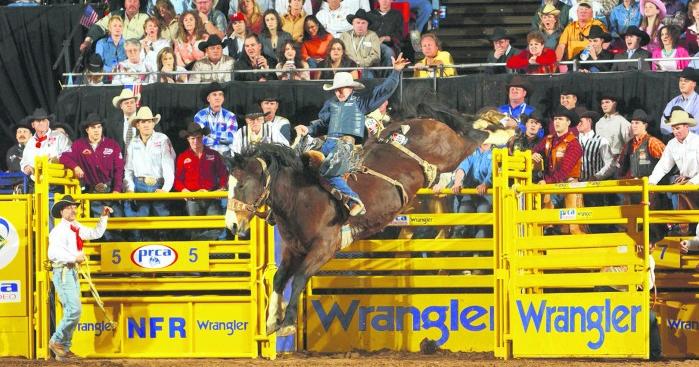 Etbauer brothers riding into rodeo hall together