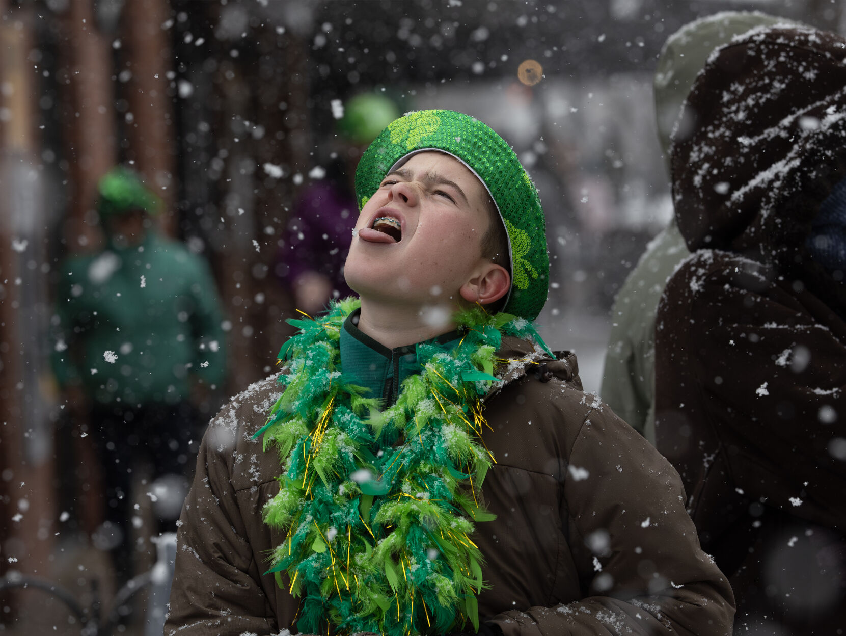 Photos: Snowy St. Patrick's Day in downtown Billings