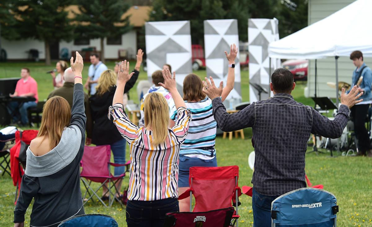 Worship takes on a new look at outdoor church service in Laurel | Local ...