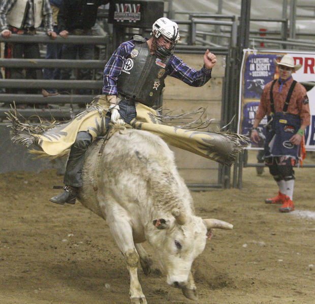 Bull riders at Civic Center tonight for EPB Finals